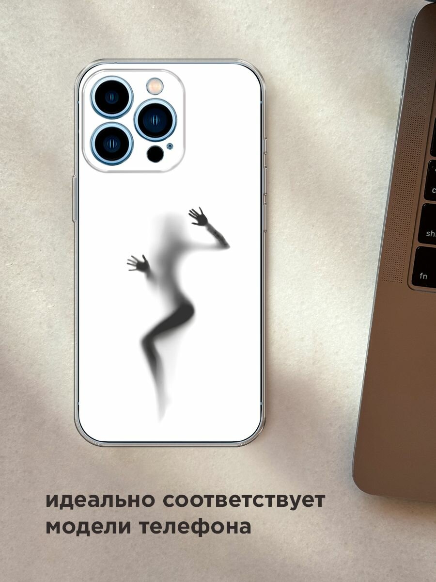 Чехол на Apple iPhone 13 Pro / Айфон 13 Про с принтом "Девушка в душе" — фото 1