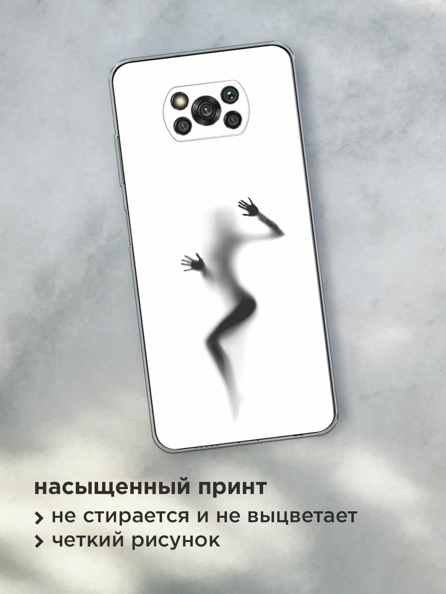 Чехол на Xiaomi Poco X3/X3 Pro / Поко X3/X3 Pro с принтом "Девушка в душе" — фото 1