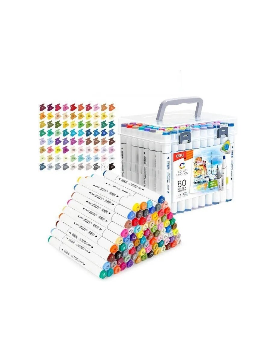 Набор маркеров для скетчинга E70803-80 Color Emotion (80шт.)