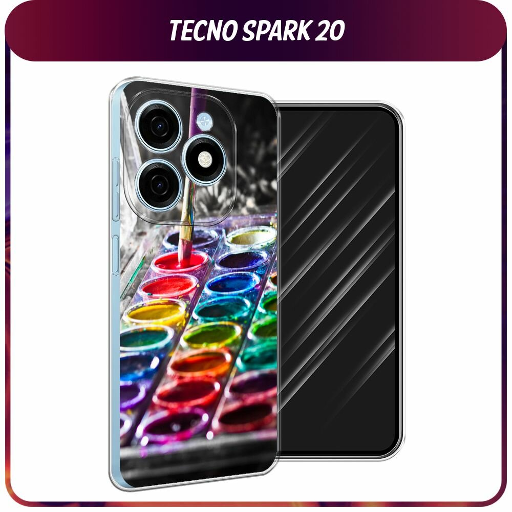 Чехол на Tecno Spark 20 / Текно Спарк 20 с принтом "Палитра красок"