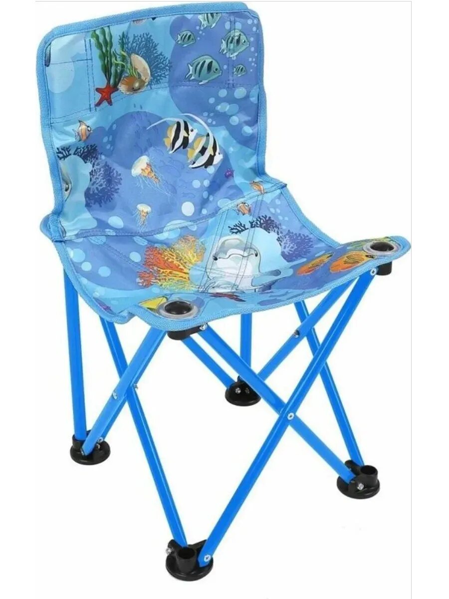 Стул походный детский складной с рыбками пспд/3 34×33×56см