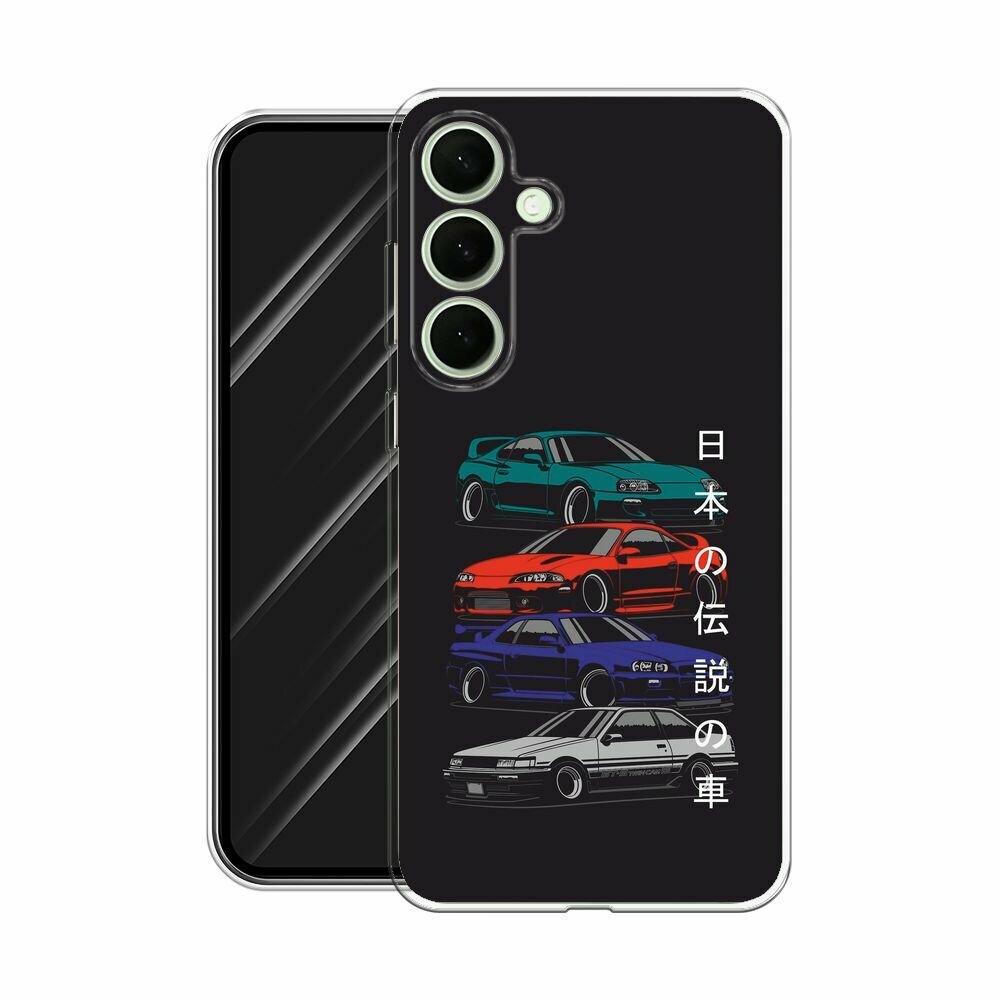 Чехол на Samsung Galaxy S25 Plus / Самсунг S25 Плюс с принтом "JDM Legend cars" — фото 1