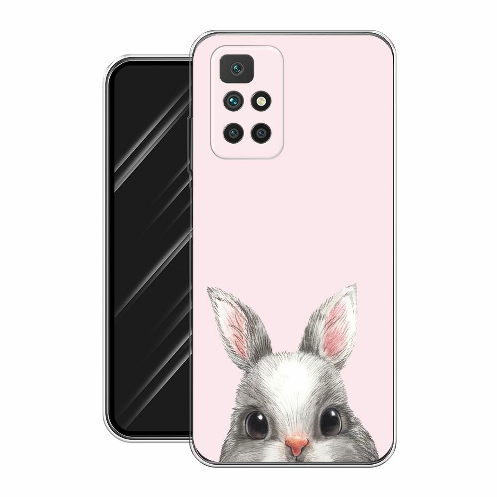 Чехол на Xiaomi Redmi 10 / Сяоми Редми 10 с принтом "Карандашный кролик 1 - 8 марта" — фото 1