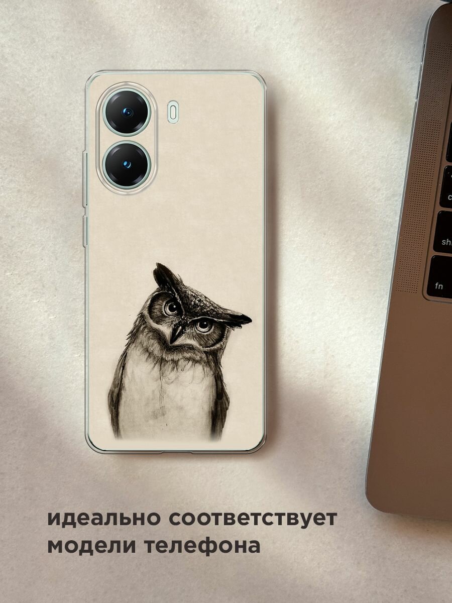 Силиконовый чехол на Poco X7 Pro / Поко X7 Про с принтом "Сова" — фото 1