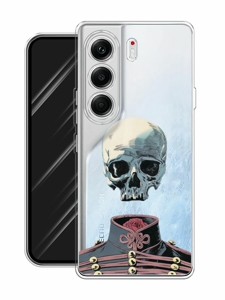 Чехол на Tecno Camon 40 Pro / Текно Камон 40 Про с принтом "Гусар", прозрачный — фото 1