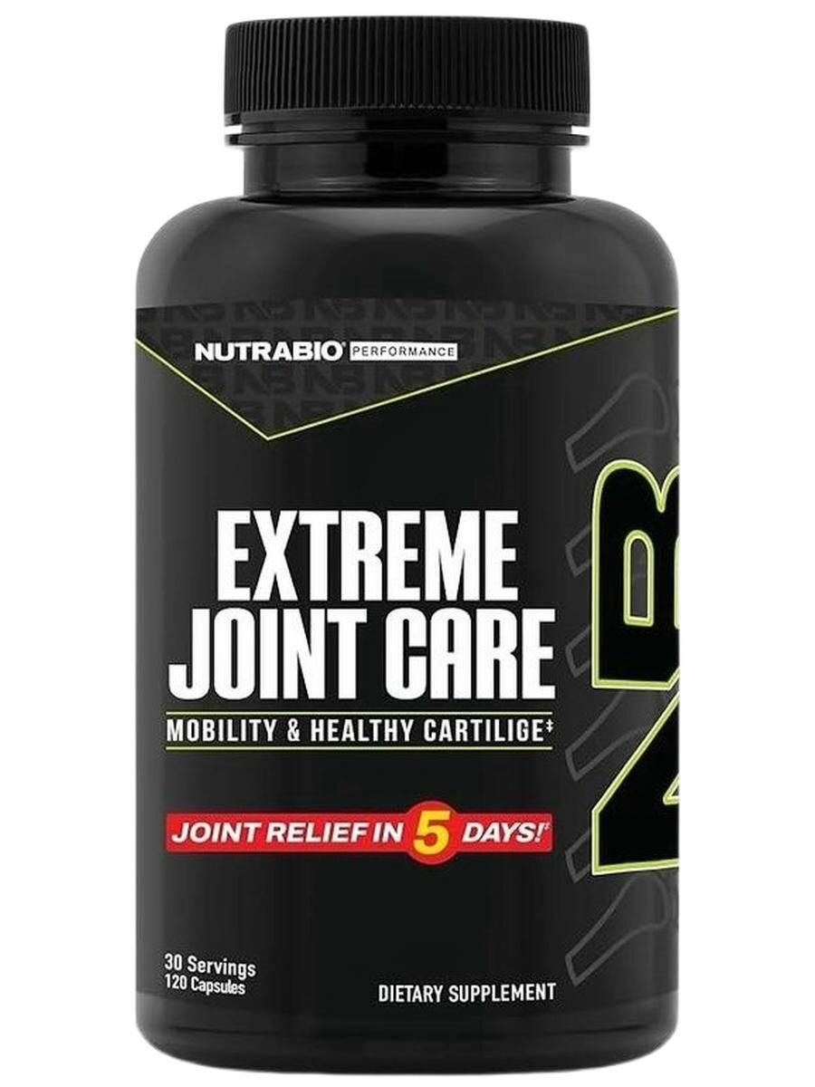 Добавка NutraBio "Extreme Joint Care", для суставов, без вкуса, 120 капсул