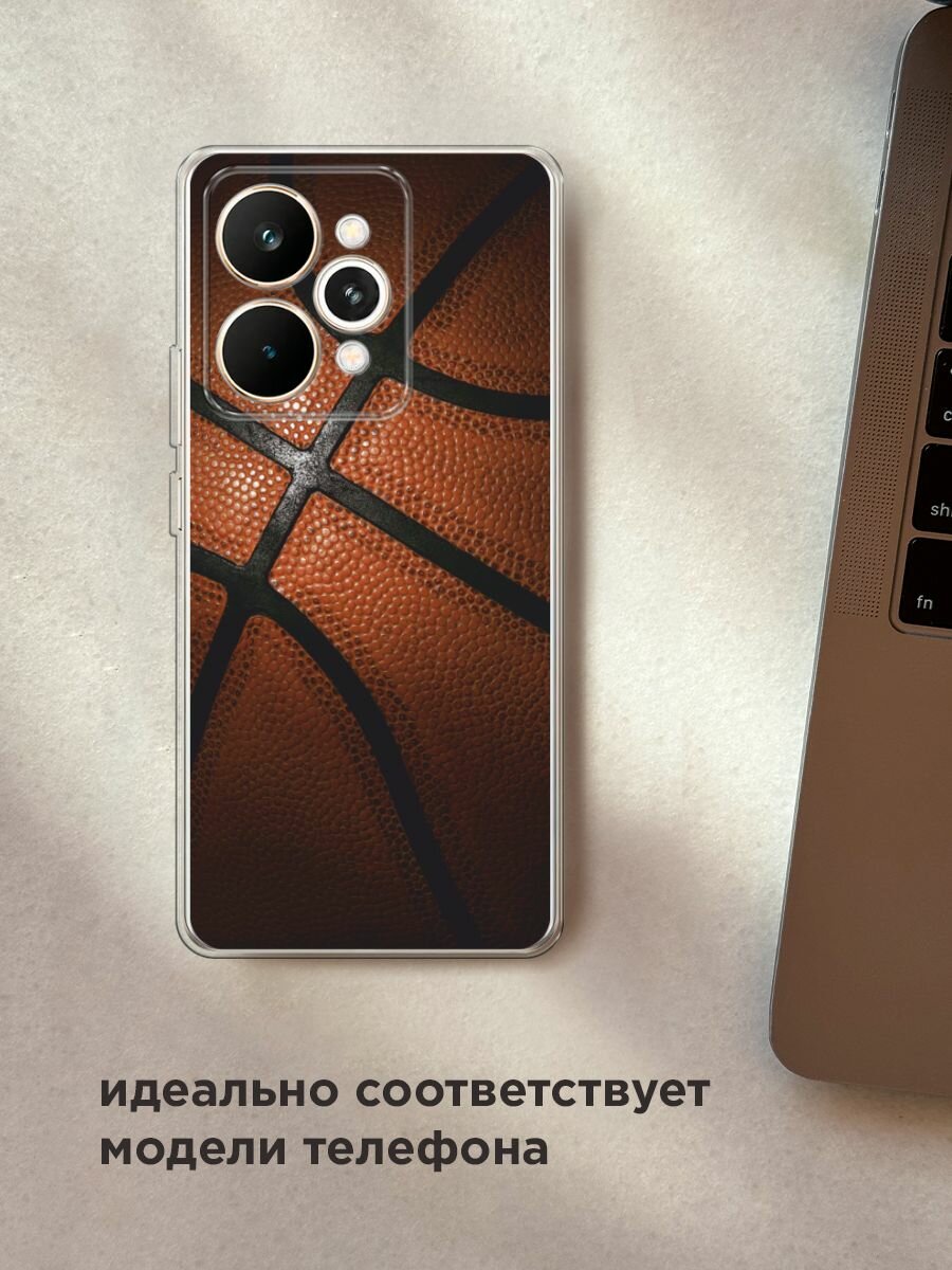Чехол на Realme 15 Pro / Реалми 15 Про с принтом "Баскетбольный мяч" — фото 1