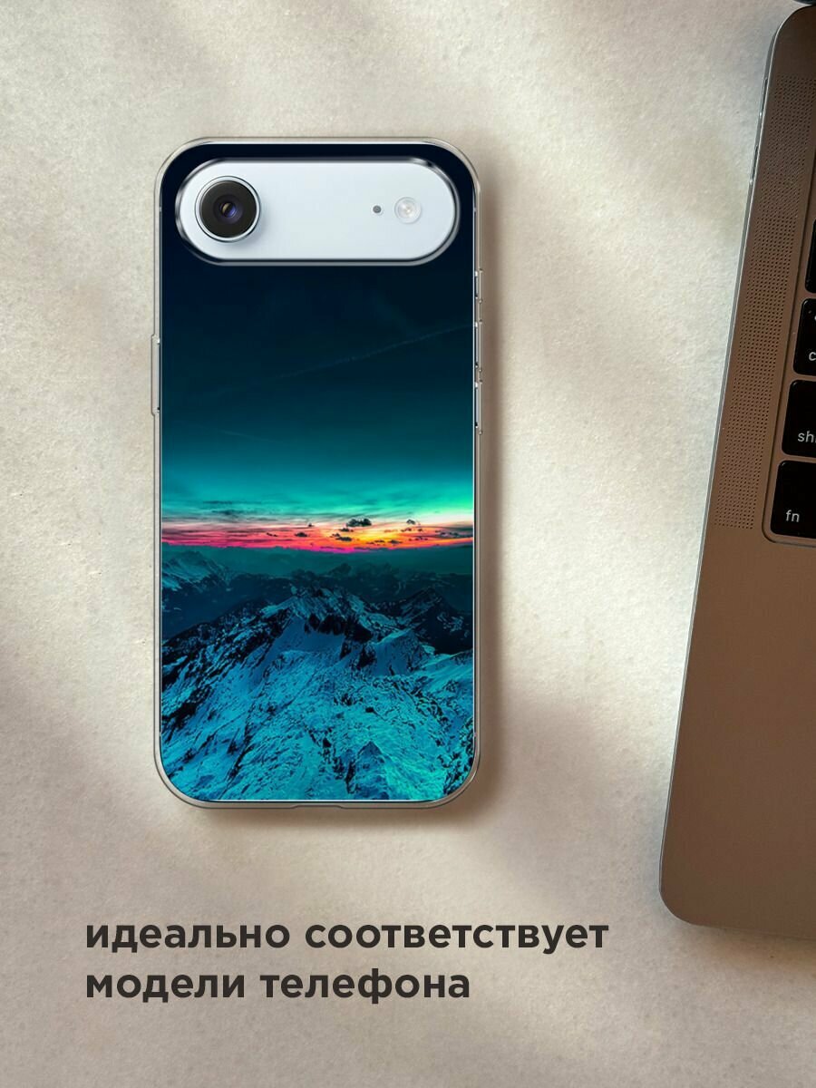 Чехол на Apple iPhone Air / Айфон Айр с принтом "Закат в горах" — фото 1