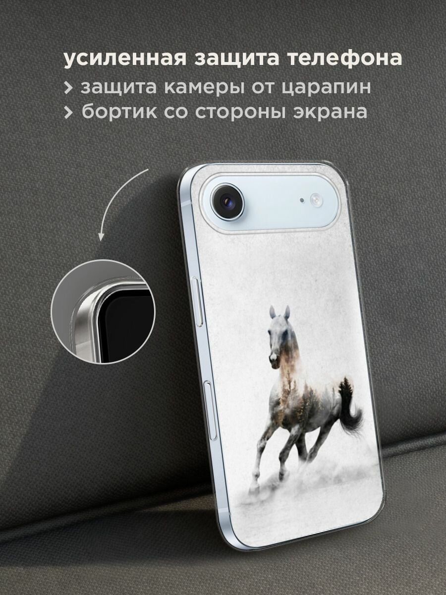Чехол на Apple iPhone Air / Айфон Айр с принтом "Лошадь лес" — фото 1