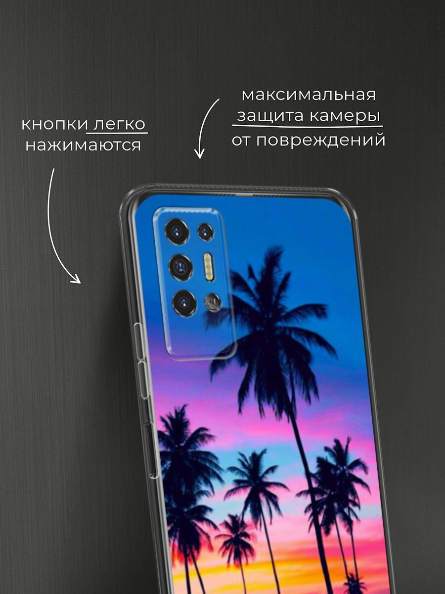 Силиконовый чехол на Tecno Pova 2 / Текно Пова 2 с принтом "Закат 5" — фото 1