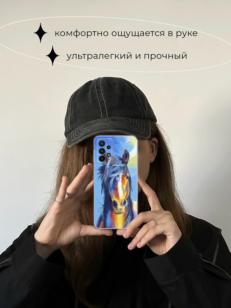 Чехол на Samsung Galaxy A23 / Самсунг Галакси А23 с принтом "Лошадь арт 3" — фото 1