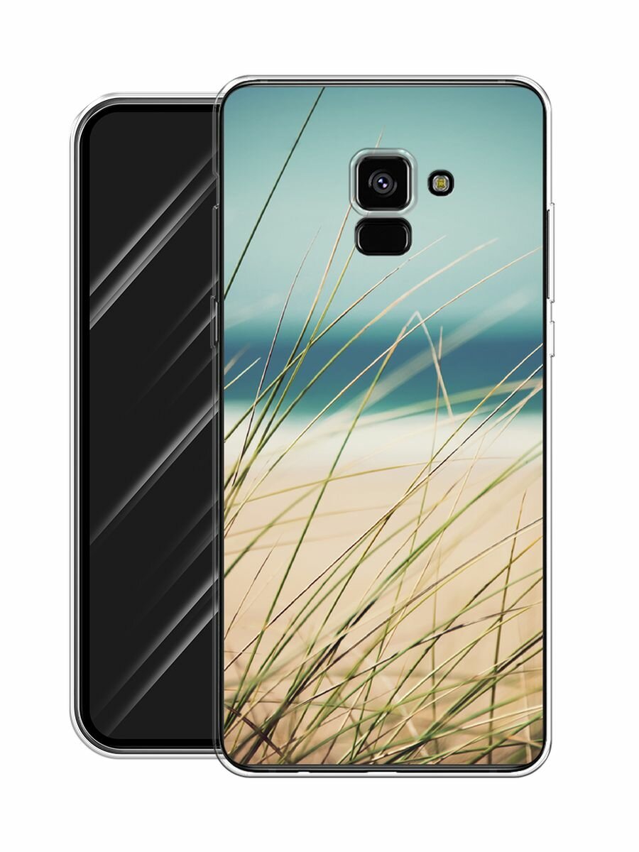 Чехол на Samsung Galaxy A8 + / Самсунг Галакси А8 Плюс 2018 с принтом "Морской пляж" — фото 1