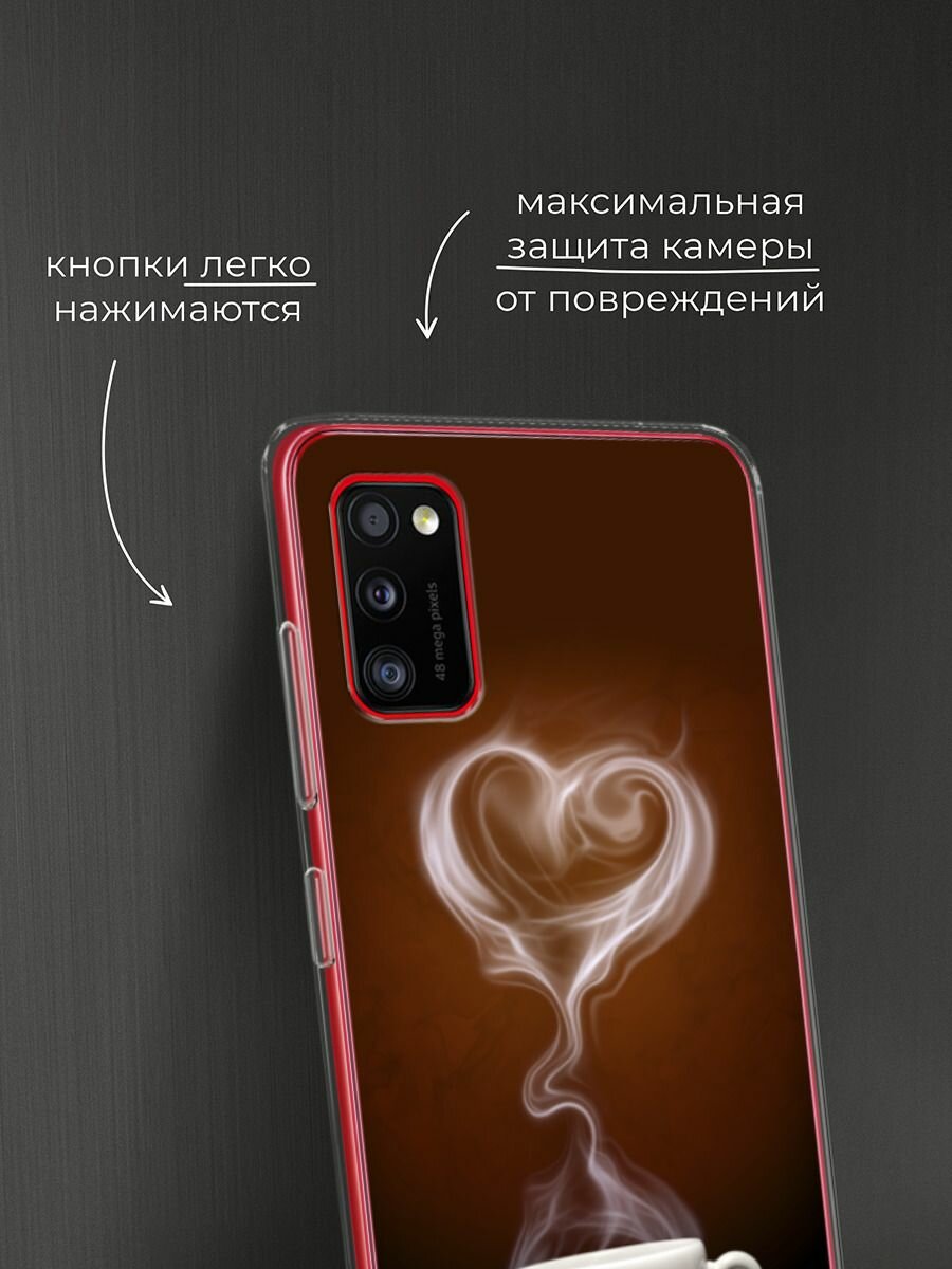 Чехол на Samsung Galaxy A41 / Самсунг Галакси А41 с принтом "Кофейная любовь" — фото 1