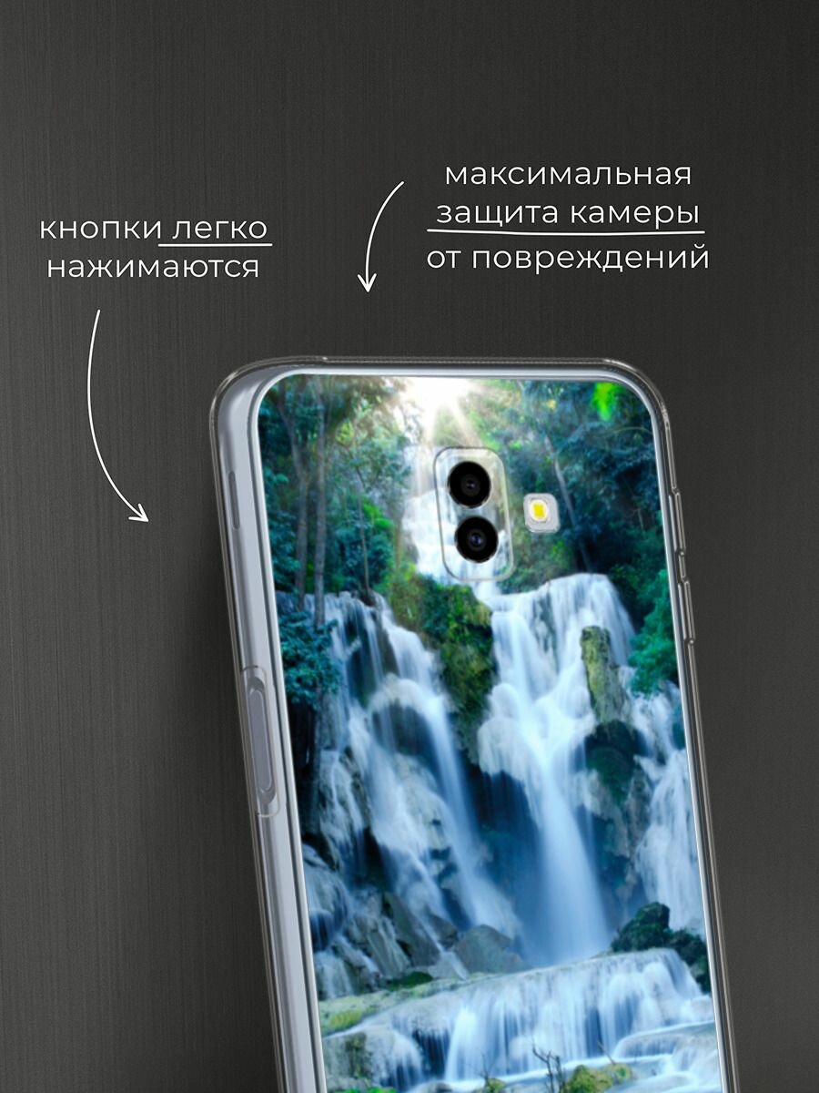 Чехол на Samsung Galaxy J6 + / Самсунг Галакси J6 Плюс 2018 с принтом "Водопад 8" — фото 1