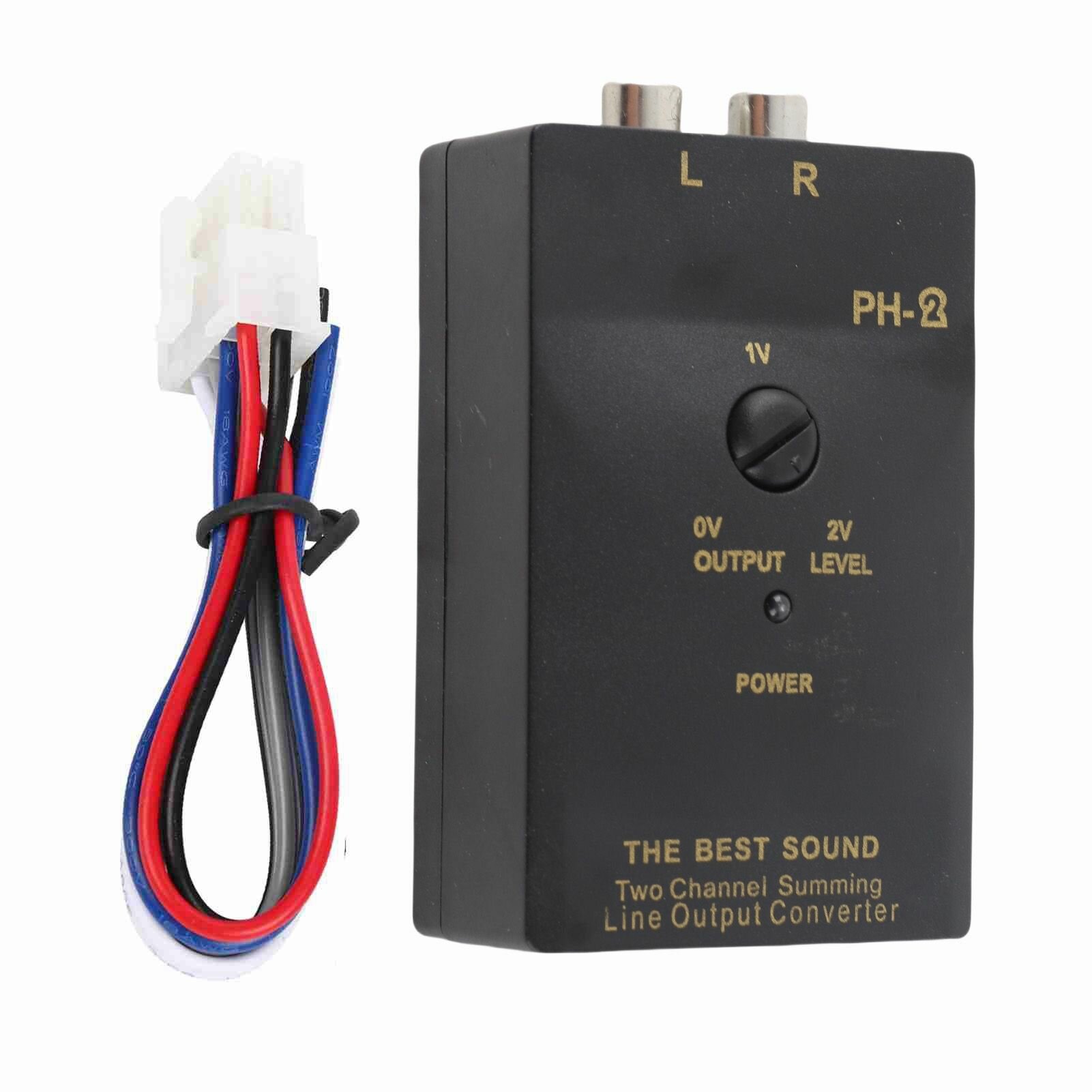 Автомобильный стерео конвертер с высоким уровнем сигнала в низкий и функцией задержки, совместимый с адаптером сигнала автомобильных аудиосистем