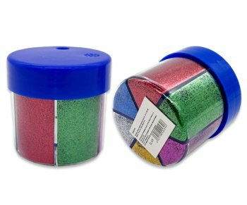 Блестки DL-439, металлик, 6 цветов, в баночке, перфорированный дозатор