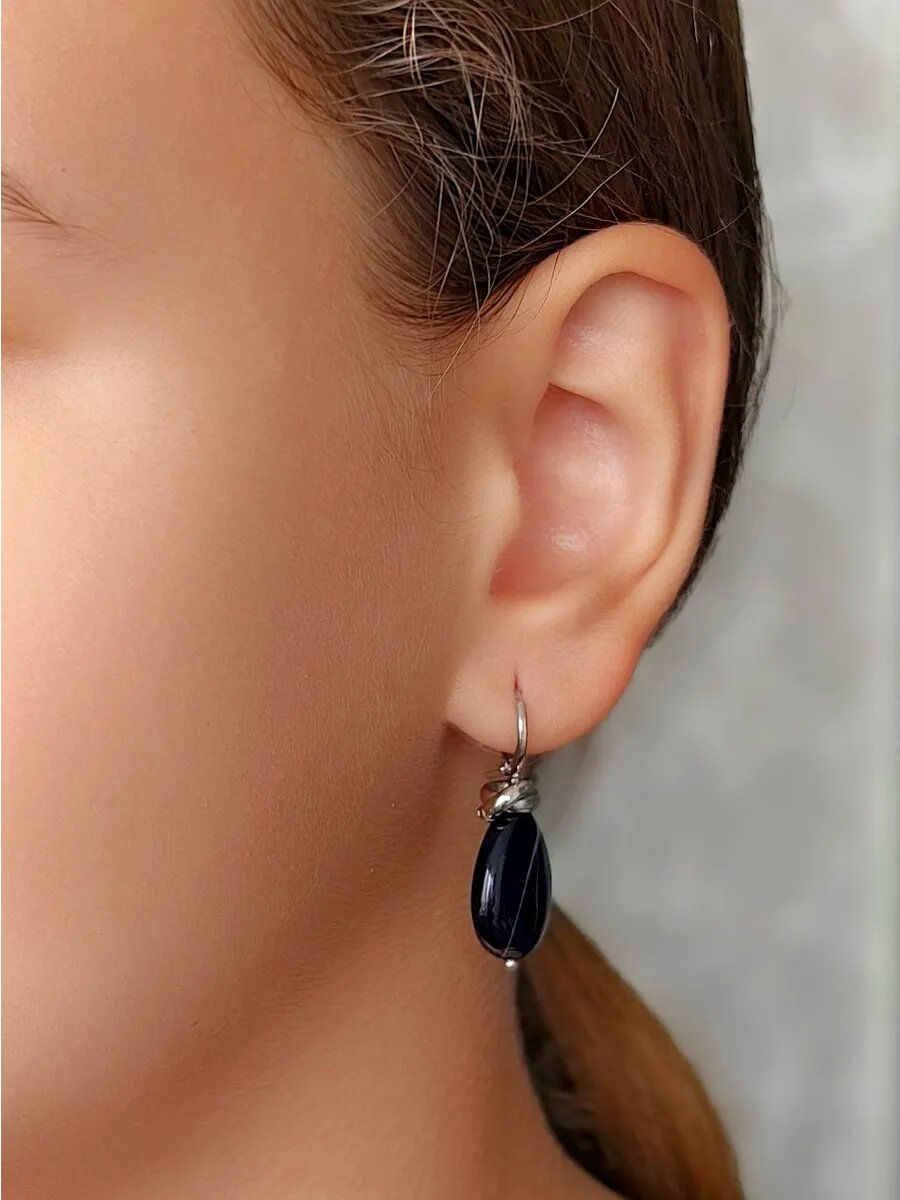 Серьги, агат