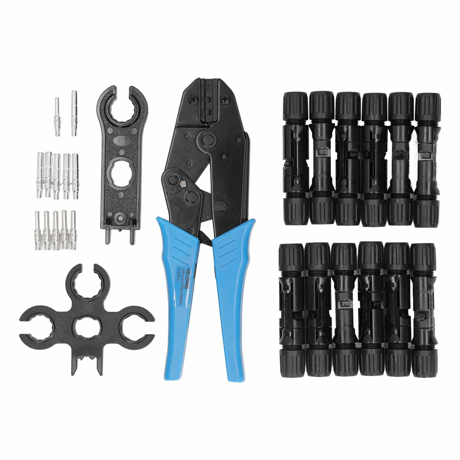 Разъем солнечной панели, водонепроницаемый фотоэлектрический кабель, обжимной инструмент с гаечным ключом для подключения