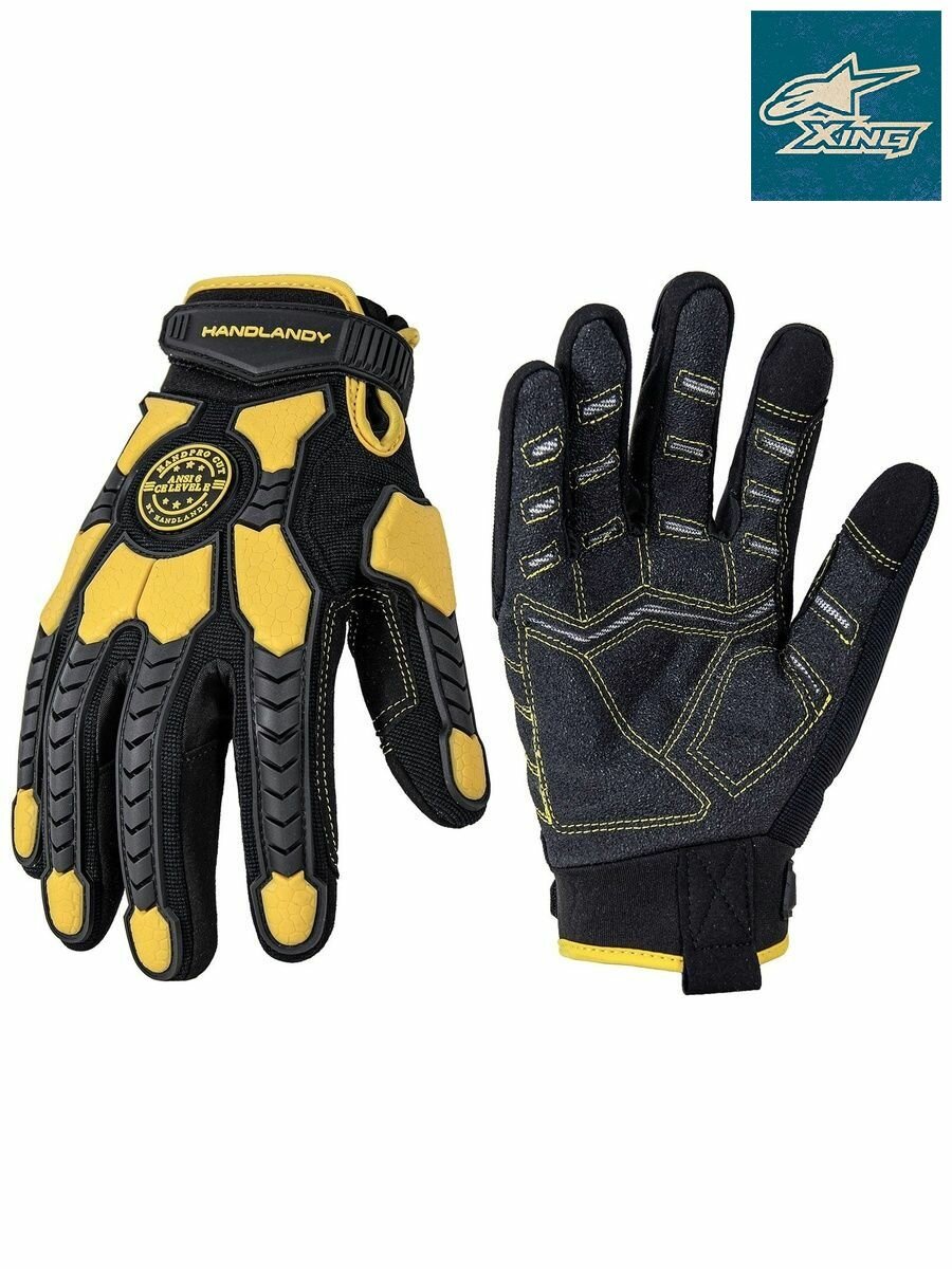 Премиум перчатки HANDLANDY с 6 классом защиты от порезов износостойкие ПВХ