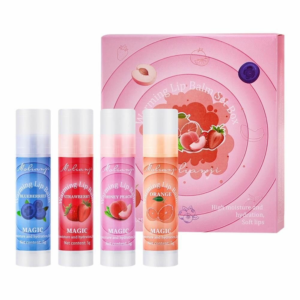 Набор бальзамов для губ с фруктовым вкусом