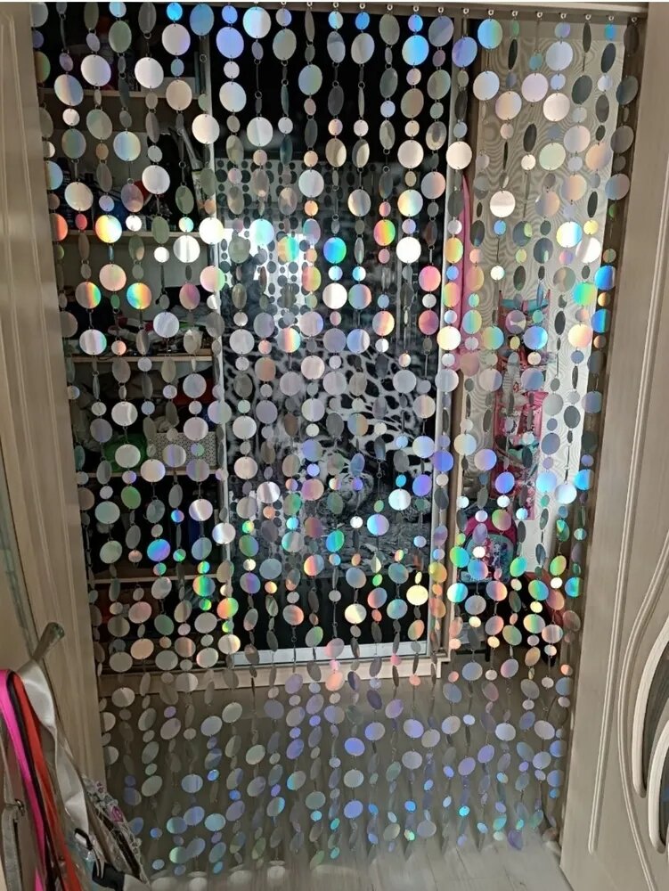 Блестящие нитки для свадебных украшений: круглые, ромбовидные, квадратные украшения для сцены, потолочных украшений на свадьбу, золотые, серебряные, красные шторыНитки с круглыми бусинами, 1 м в длину/10 штук, лазерные