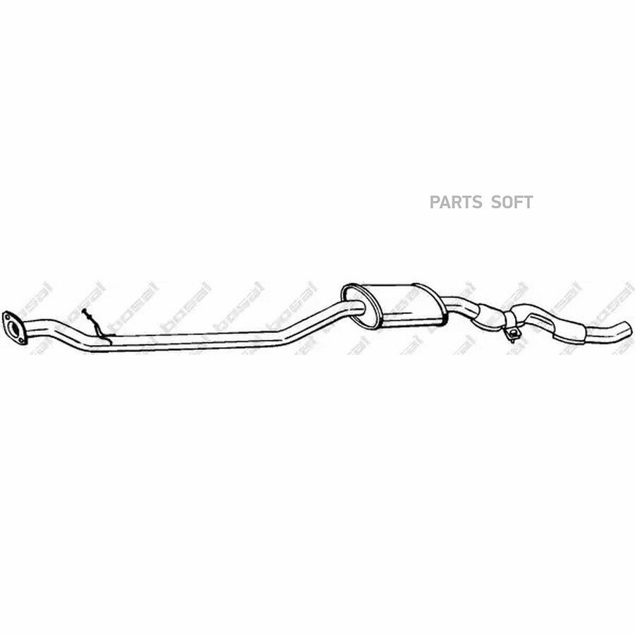 Глушитель центральный (NISS QASHQAI 06- ) от официального дистрибьютора, BOSAL, артикул 287237