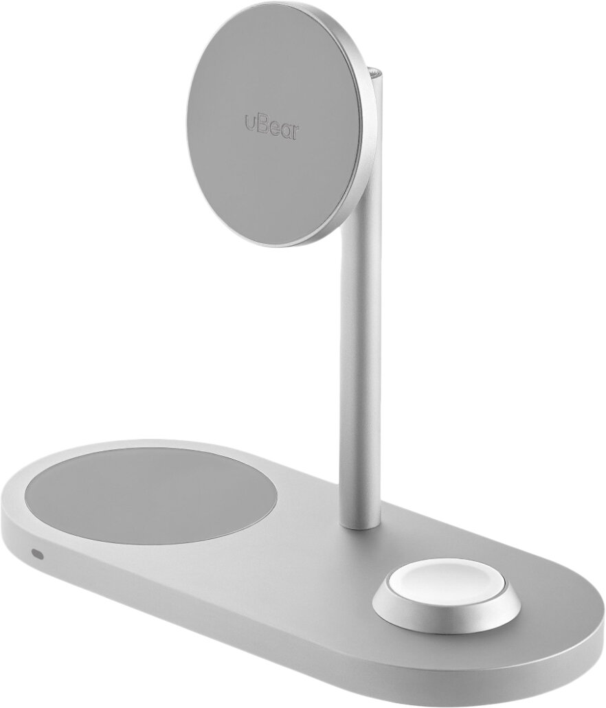 Беспроводное зарядное устройство uBear Stage Pro 3-in-1 WL07SL31-AD светло-серый