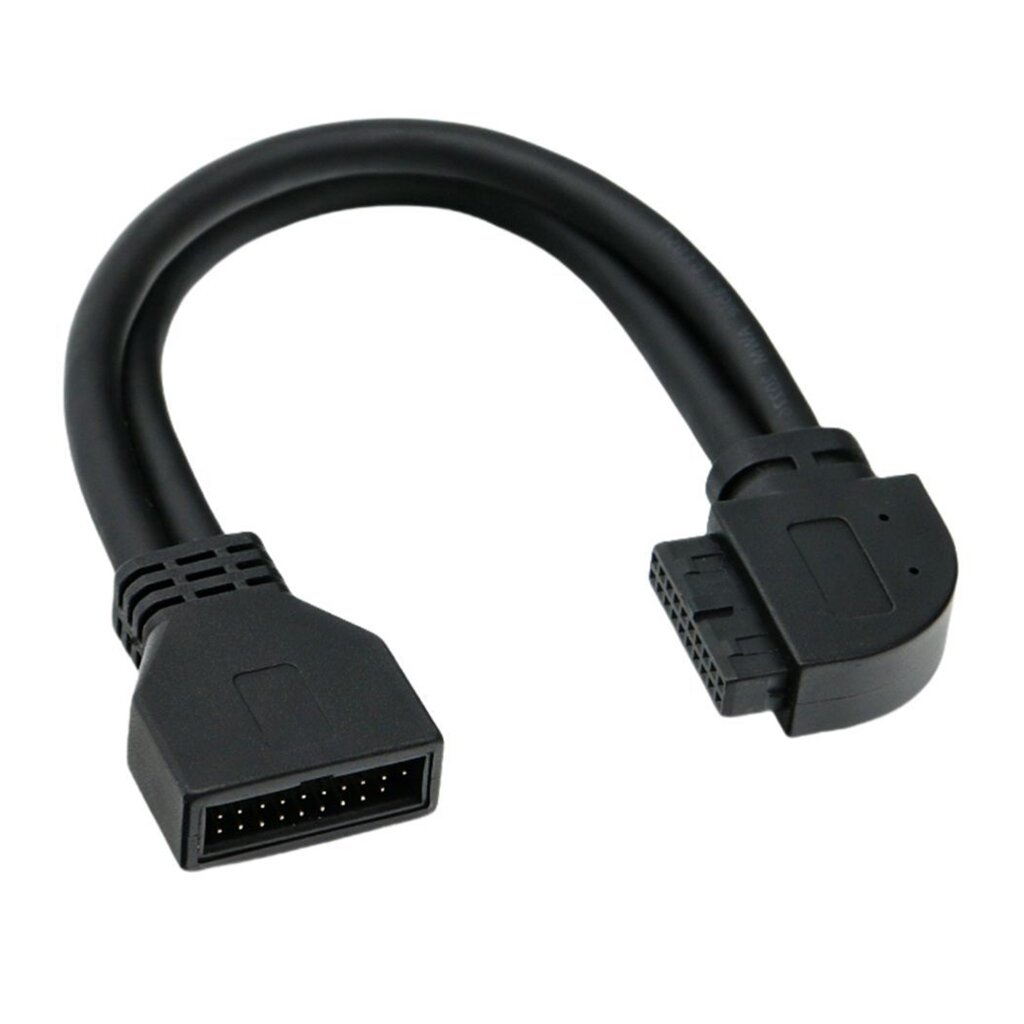 USB3.0 Motherboard Extension Cable 25cm 90 Degree Elbow For PC Front Panel Connection