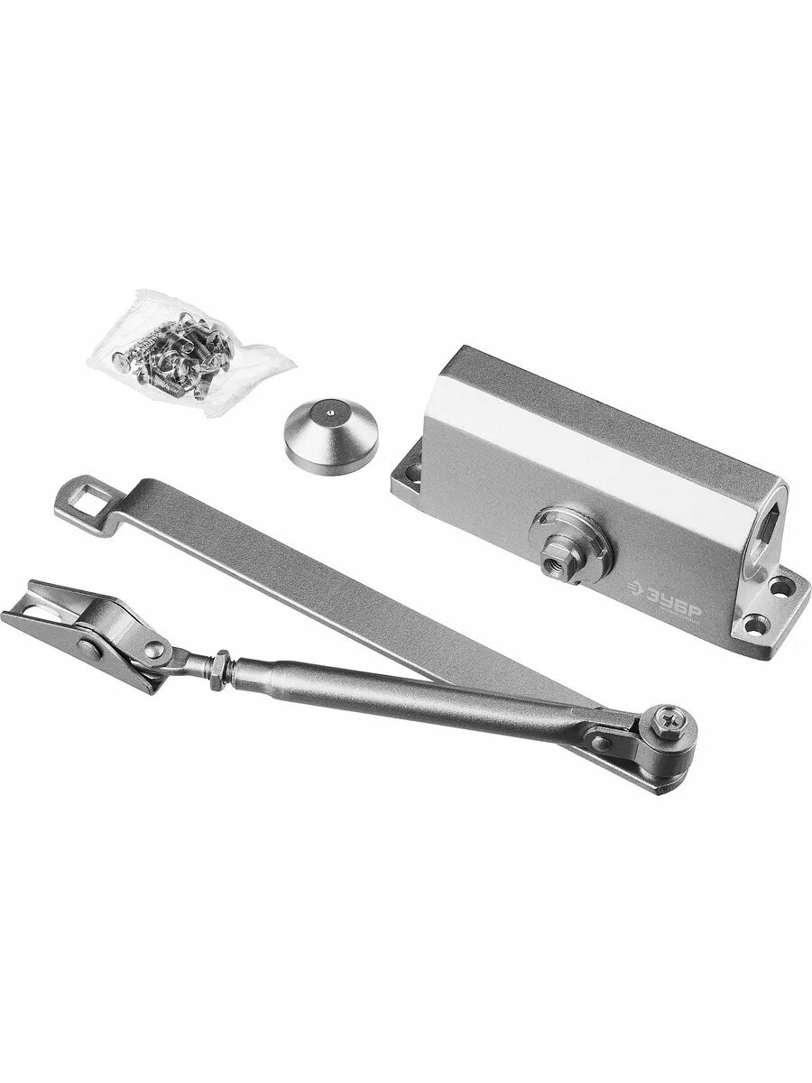 До 40 кг, цвет серебро, дверной доводчик