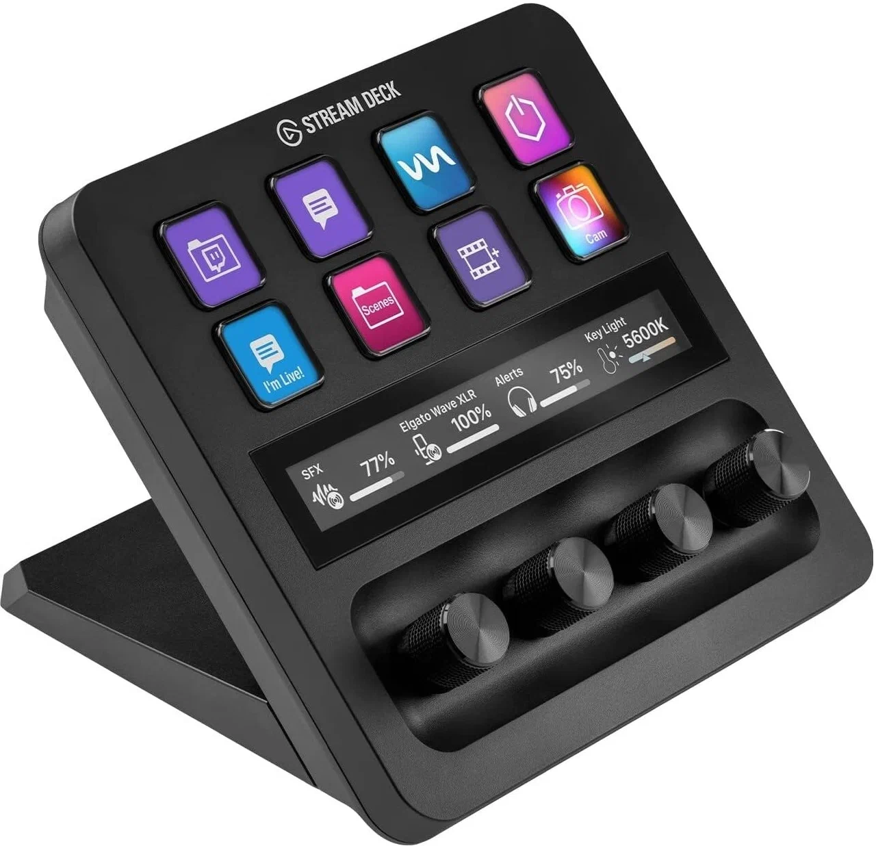 Контроллер для стриминга Elgato Stream Deck Plus (сенсорный ЖК-экран | 8 программируемых кнопок)