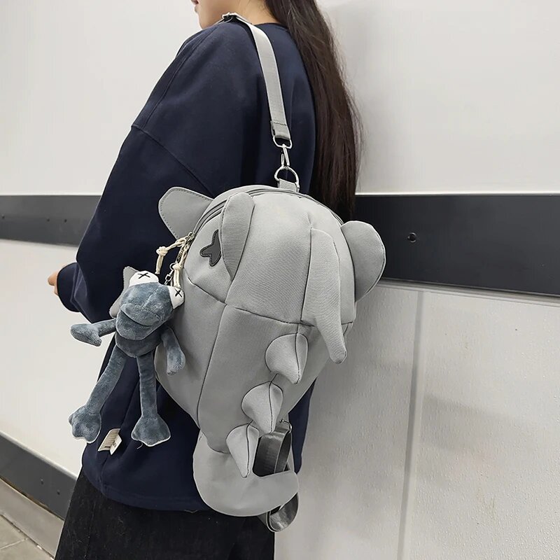 Серый рюкзак акула, нишевый дизайн, Grey Small
