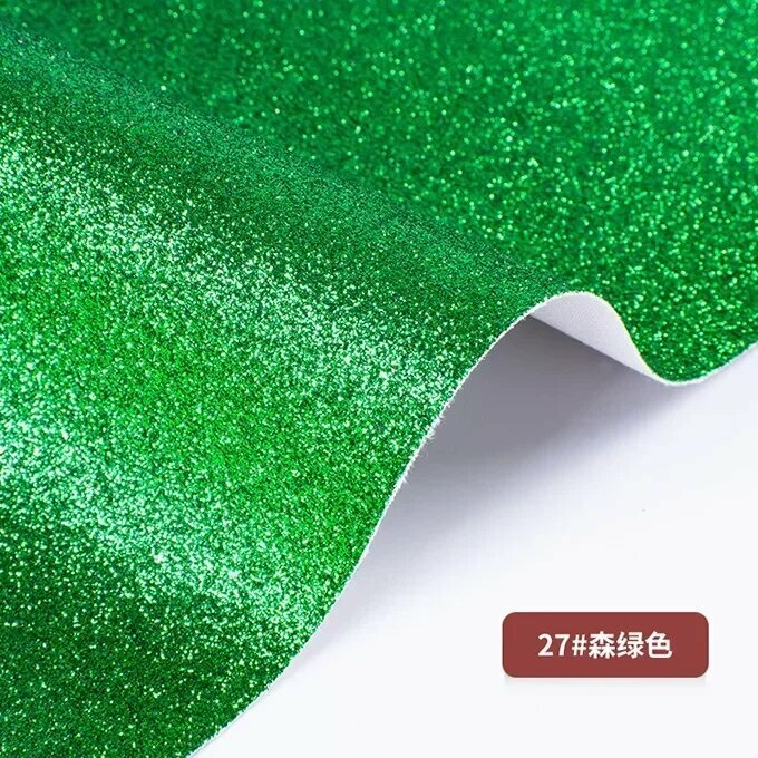 Блестящая искусственная кожа PU ткань 1,38 м шириной Изумрудный, 27 forest green