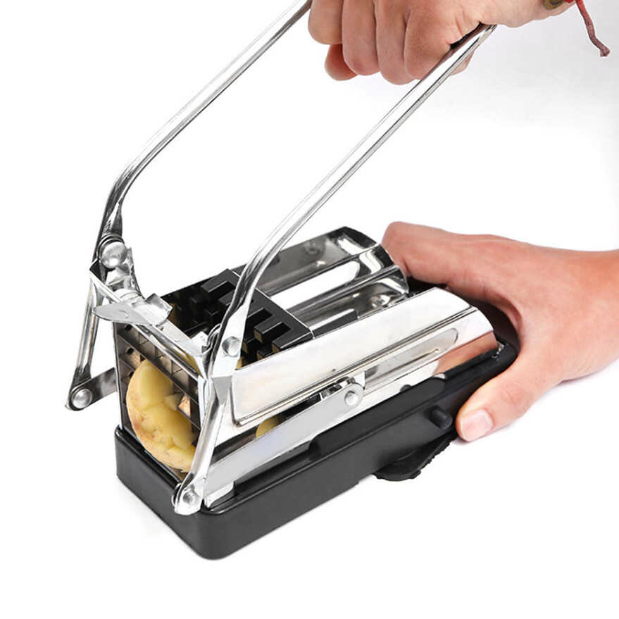 Многофункциональная черная картофелерезка, измельчитель овощей и картофеля фри, машина для нарезки чипсов, кухонные принадлежности