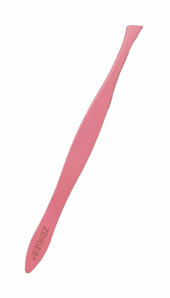 Пинцет для бровей скошенный Zinger TS-101, розовый