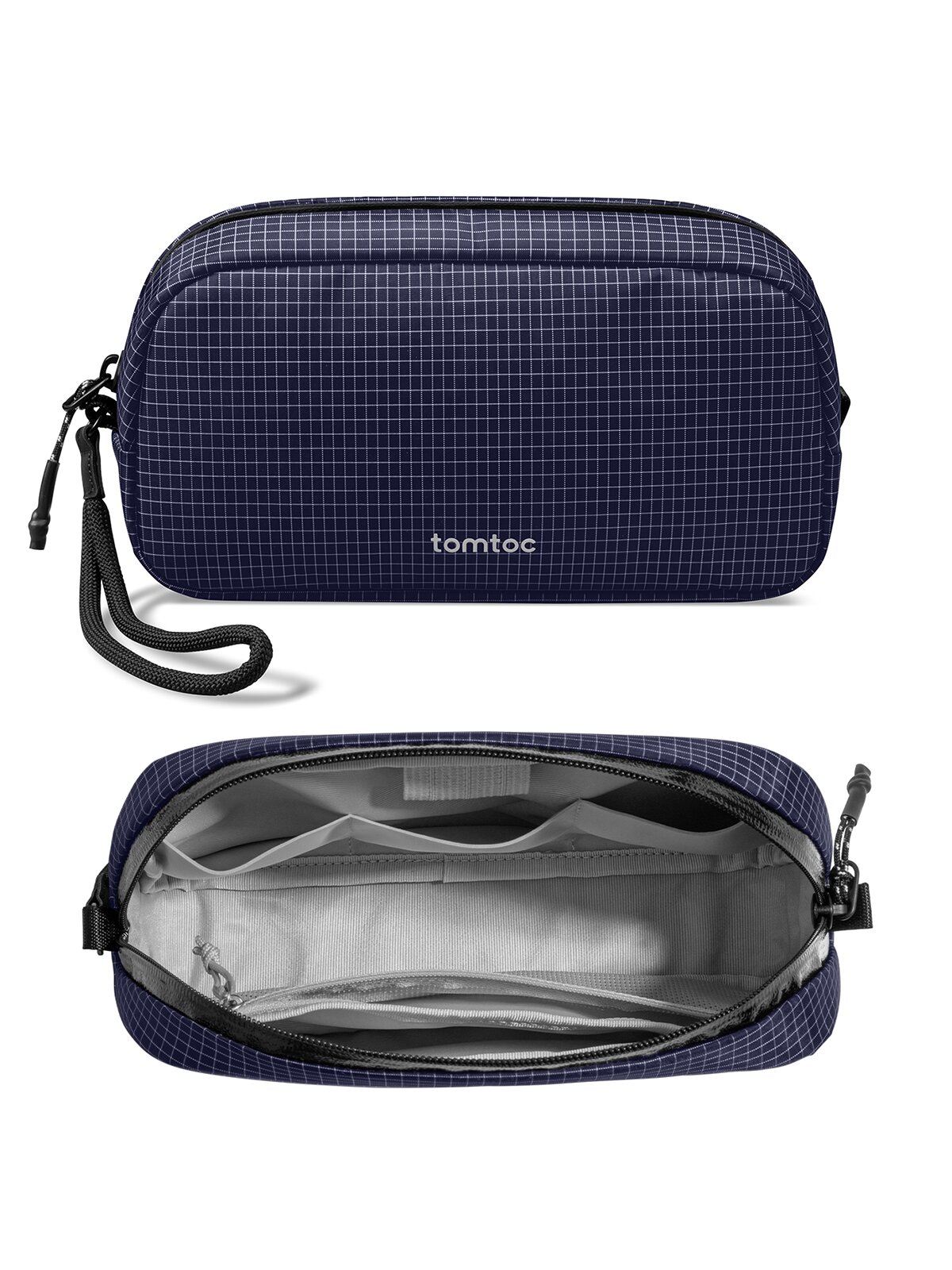 Сумка для аксессуаров Tomtoc Travel Light-T12, Electronic Accessory Pouch S 1L, Navy Blue
