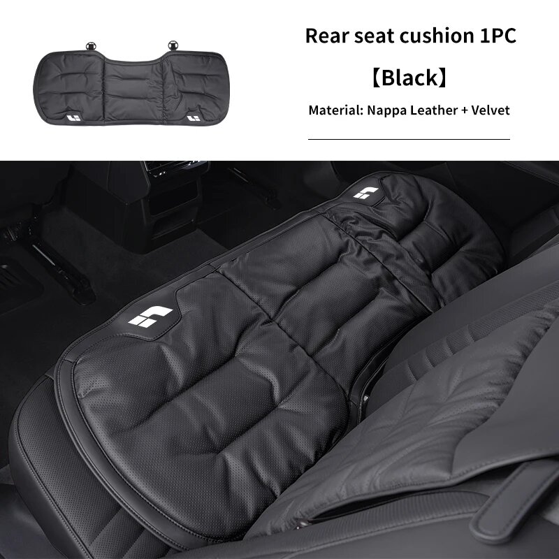 Велюровый чехол на переднее и заднее сиденье автомобиля, кожаная подушка, спинка, защитный коврик для ведущего Ideal Lixiang Li L7 L8 L9 ONE 2022 2023, Black