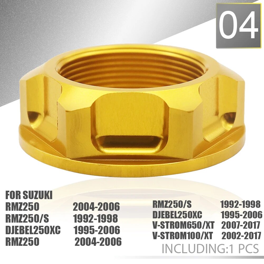 Гайка рулевой колонки M24X1.0 для мотоциклов Suzuki RM RMZ RMX RMXZ 125 250 450 RM125 RM250 04