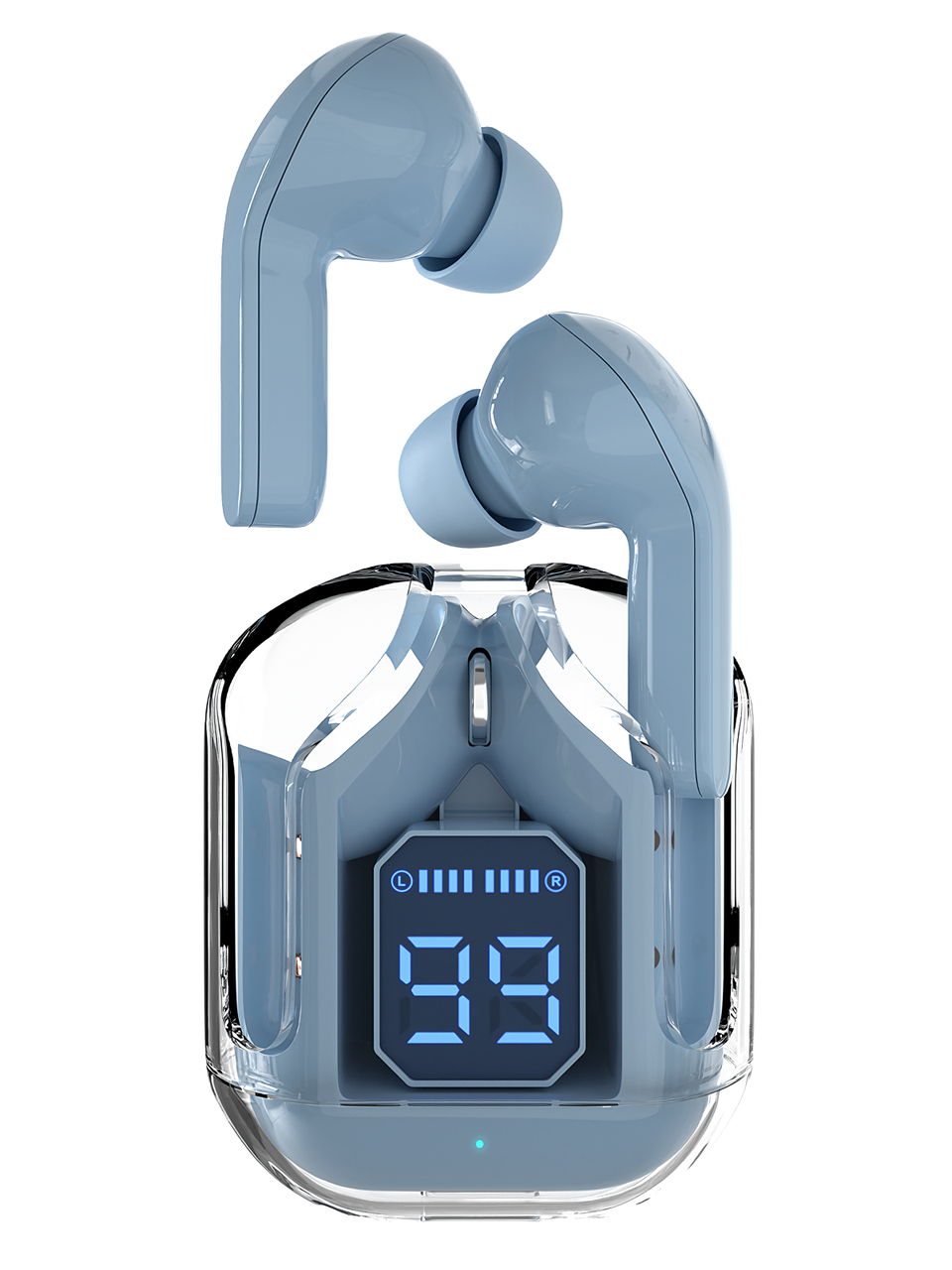 Наушники беспроводные Мore choice BW07, Bluetooth, вакуумные, голубой