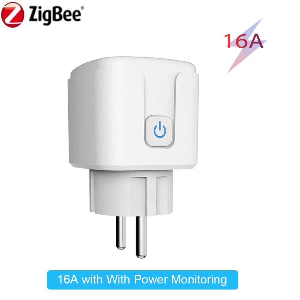 Умная розетка Tuya Zigbee с мониторингом энергопотребления ZIGBEE 16A