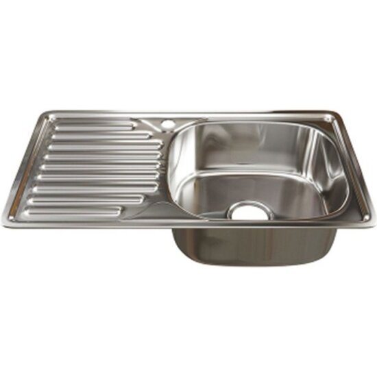 Кухонная мойка Mixline 42х76 (0,8) прав вып 3 1/2, 18см с сифоном