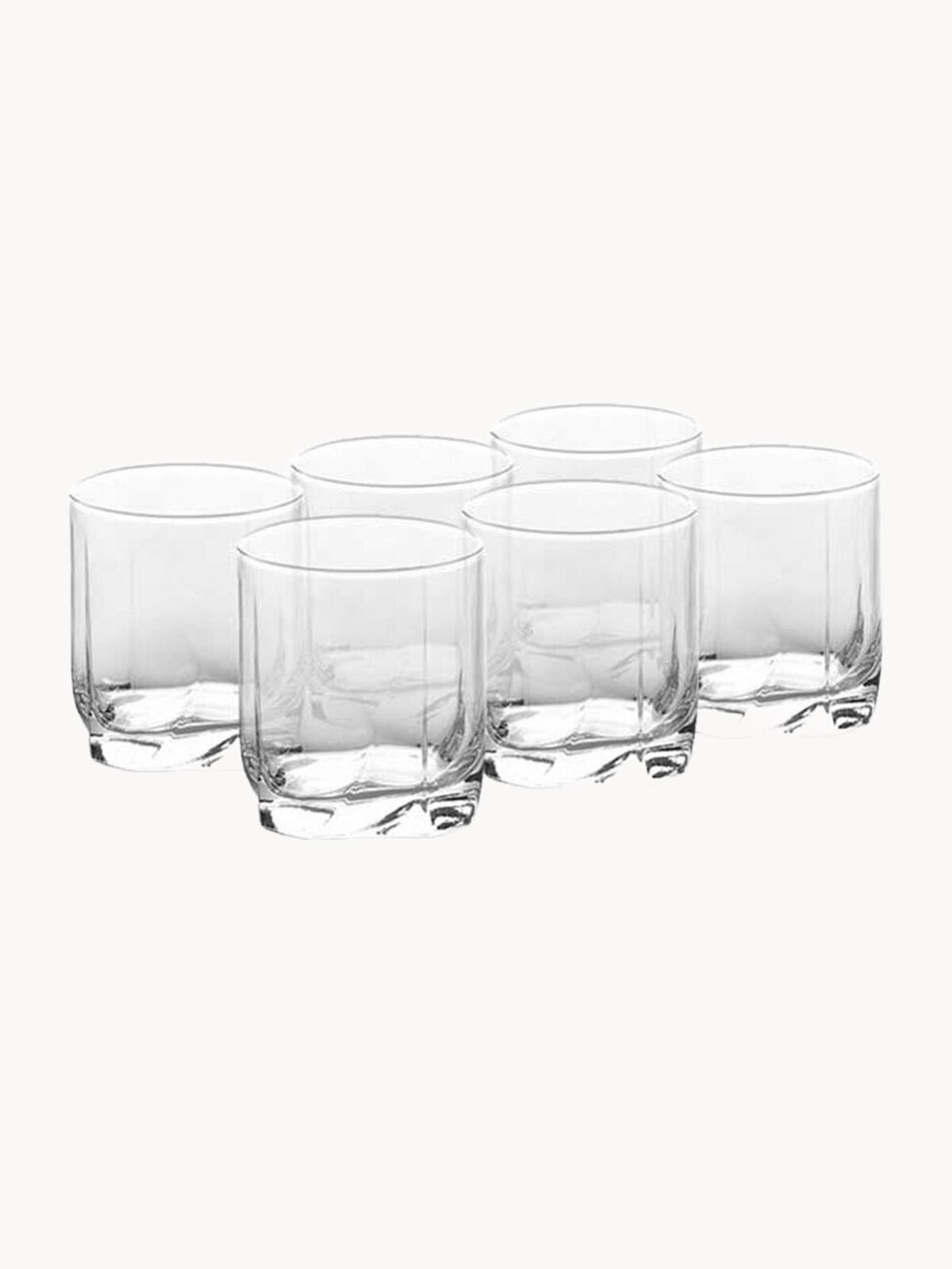 Набор стаканов Pasabahce "Luna", стеклянные, 368 мл, 6 шт, с узором