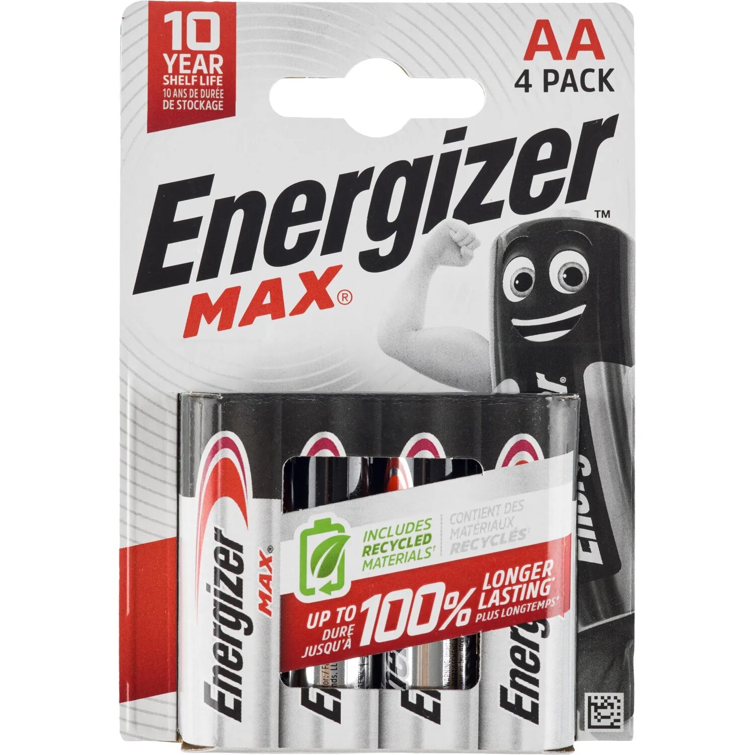 Батарейка Energizer MAX LR6/E91/AA BL4 4шт/бл (7638900437645)