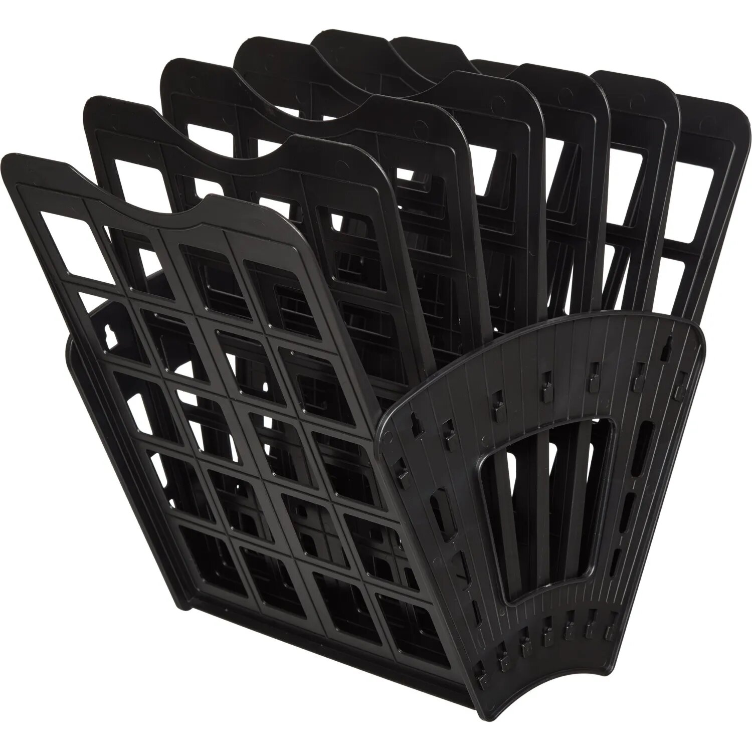 Лоток вертикальный Attache Веер сборный на 6 отделений черный юк