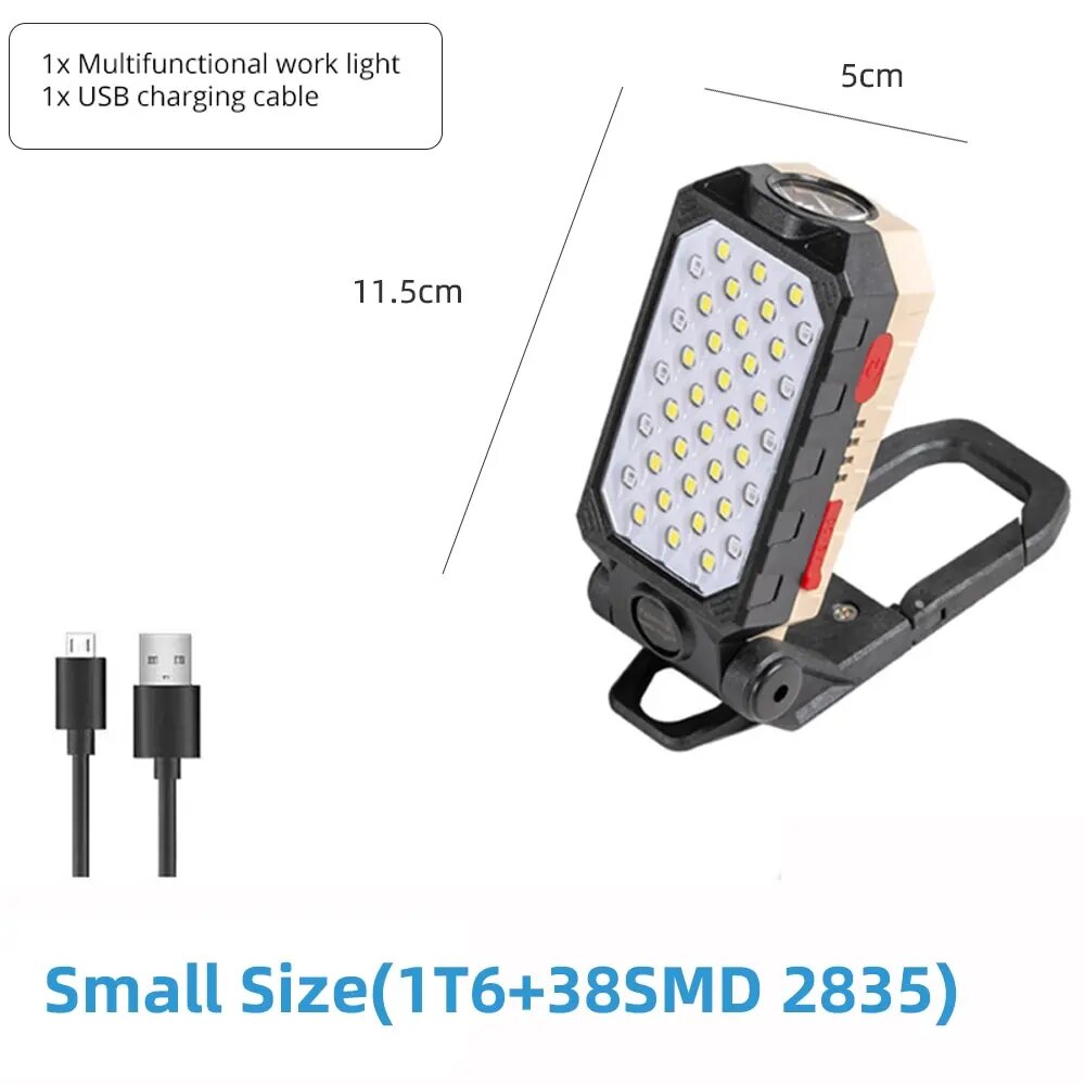 Фонарь Multifunctional work light 1T6+38SMD 2835, Type B-small