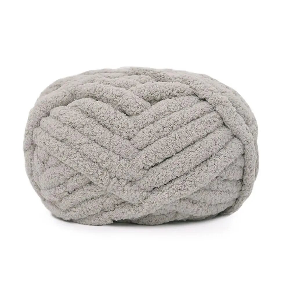 Пряжа Chunky Барочный Вельвет 226г Серый, Light grey