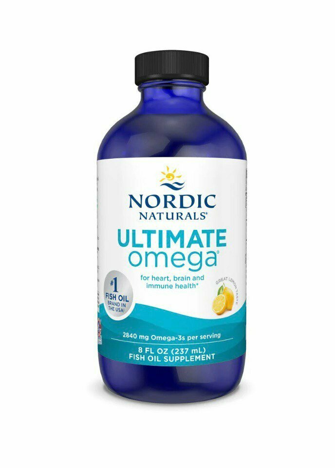 Nordic Natural, Омега-3, Ultimate, лимон, 2840мг, 237 мл