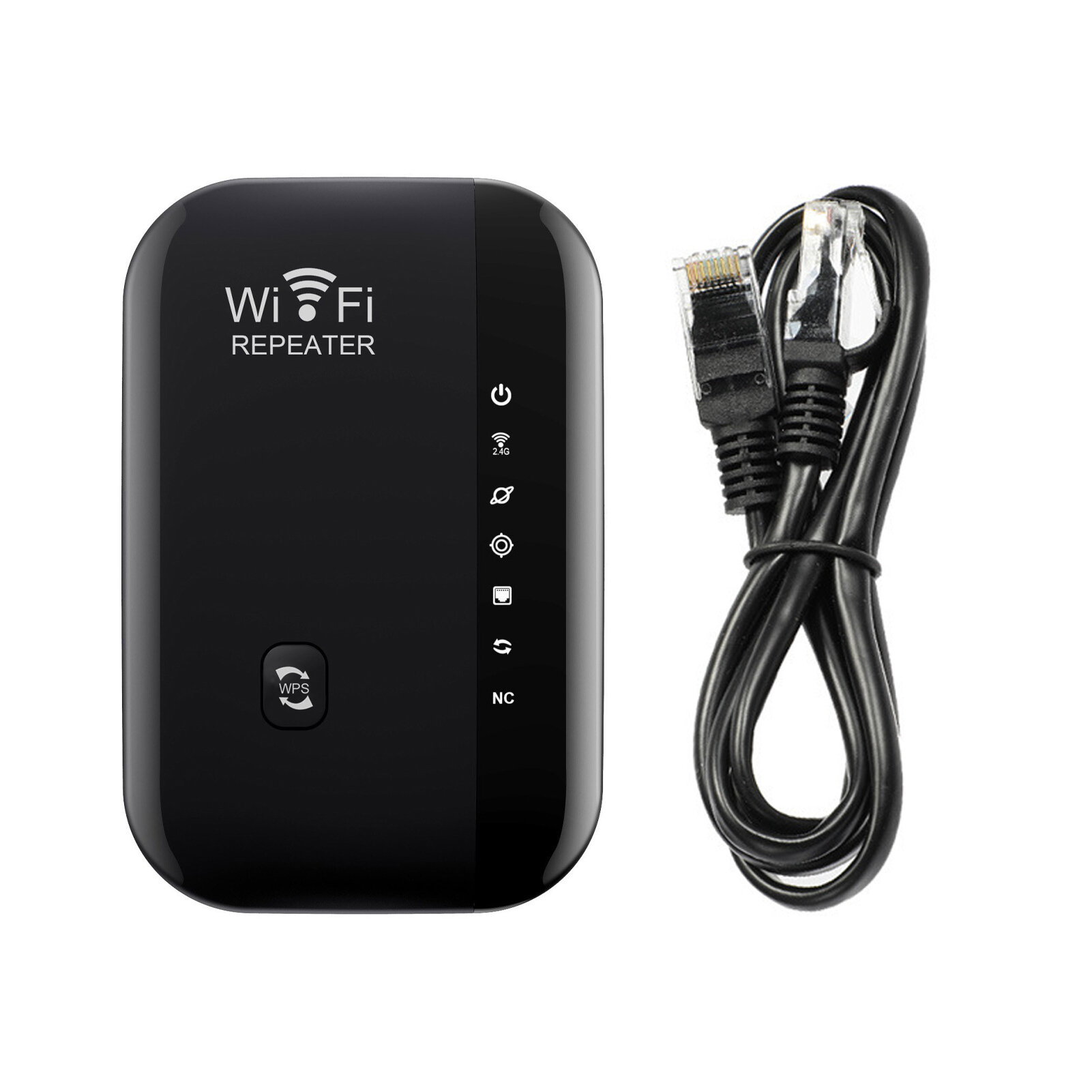 Беспроводной усилитель сигнала WiFi-ретранслятора 300M с портом Ethernet, 7 индикаторами, портативный расширитель диапазона WiFi, простая настройка, режимы ретрансляции и точки доступа
