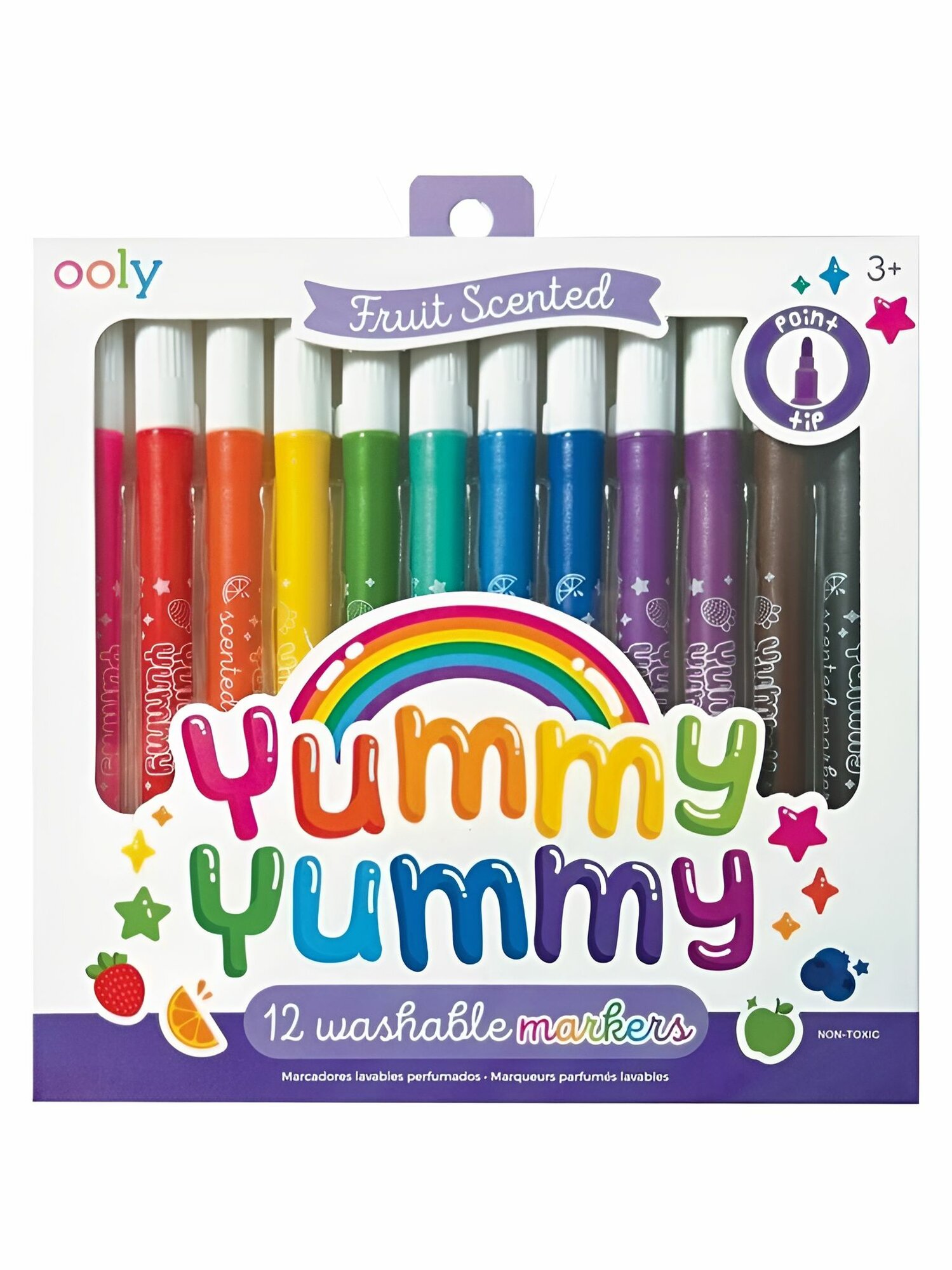 OOLY набор ароматических цветных фломастеров, 12 цветов, с фруктовыми ароматами, для детей