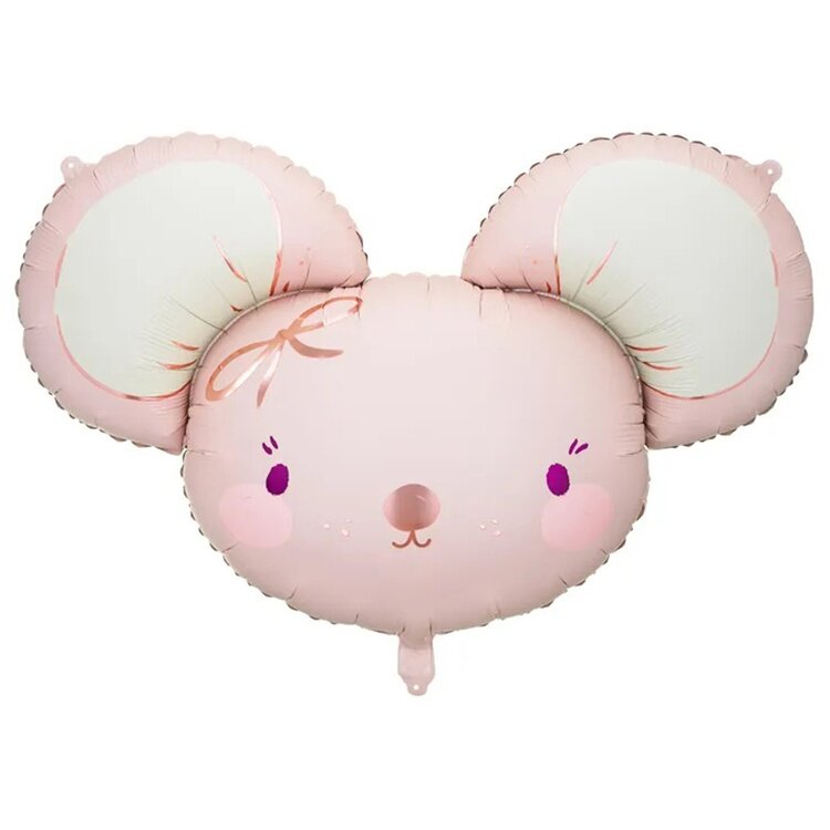 Воздушный шарик PartyDeco фигура, мышка, голова, фольгированный