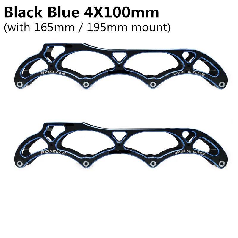 Крепление для коньков 4 Х100, 4 х110 мм, 165 мм и 195 мм Темно-синий, Black Blue 4X100mm
